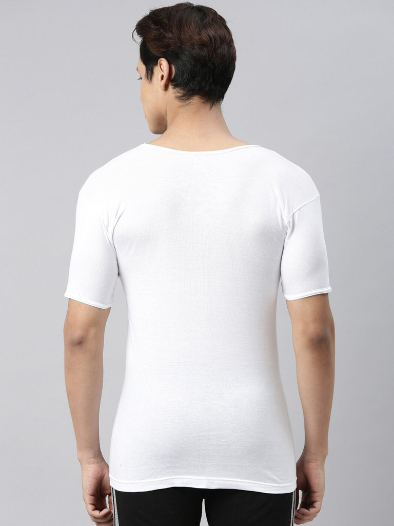 Vip White Solid Pure Cotton Innerwear Vests Bonus Premium Pack Of 2 ...