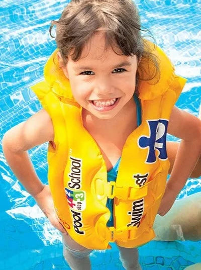 Poftik Swimming Pool Jacket Swimming Inflatable Jacket for Kids Learn