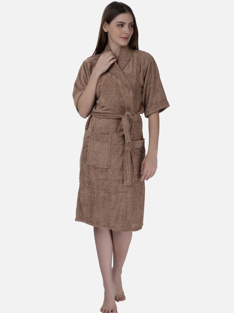 Bathrobe Set for Women - Buy Brown Bathgown Set for Women Online – Poftik