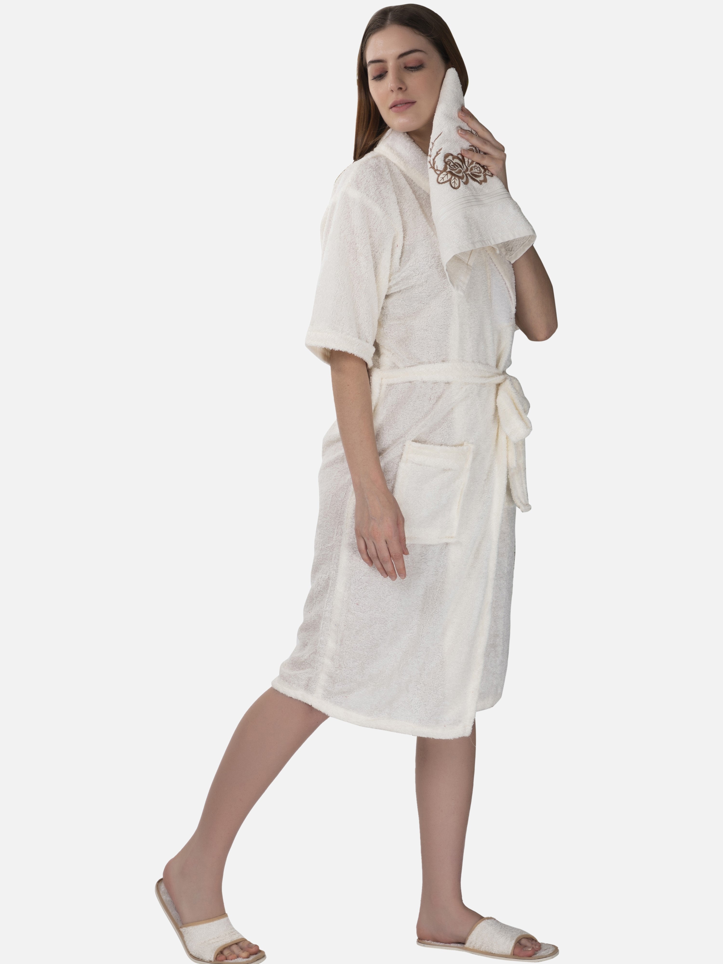 Bathrobe Set - Buy White Bathrobe Set For Women Online – Poftik