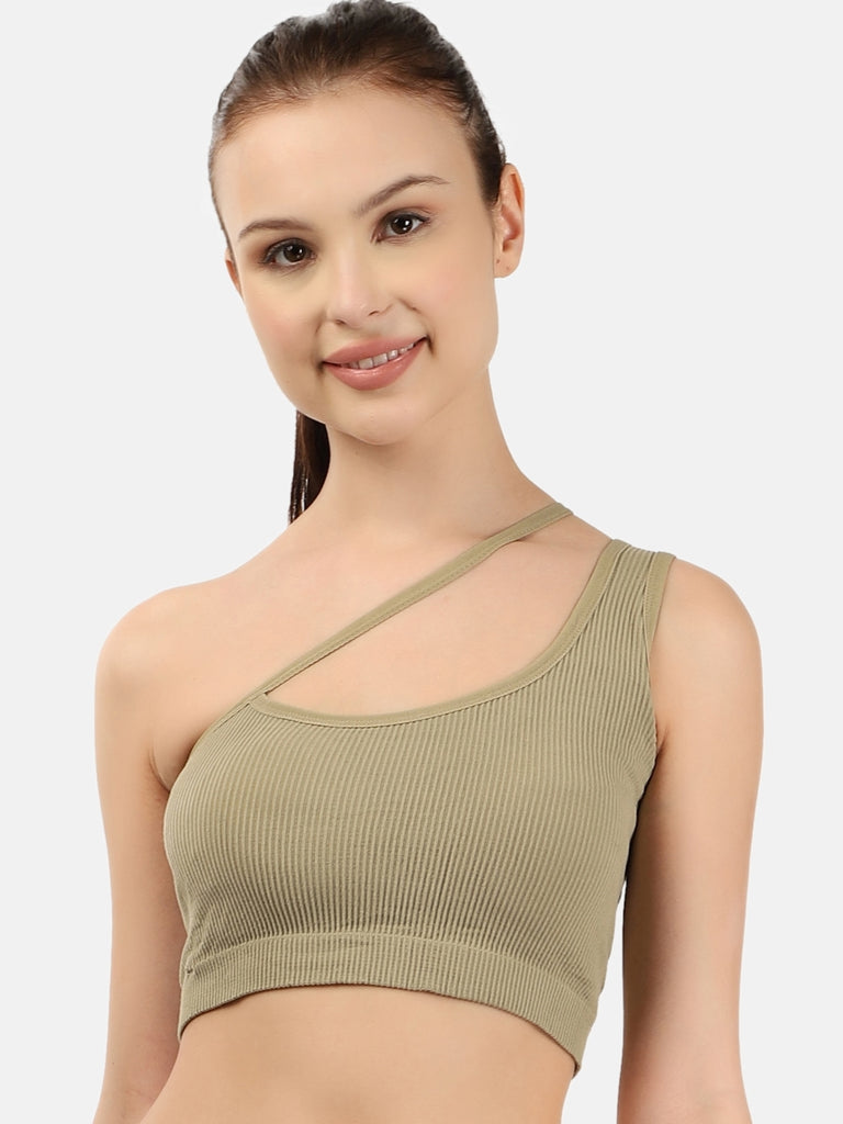 Off Shoulder Padded Bra - Medium Impact Sports Bra for Women – Poftik