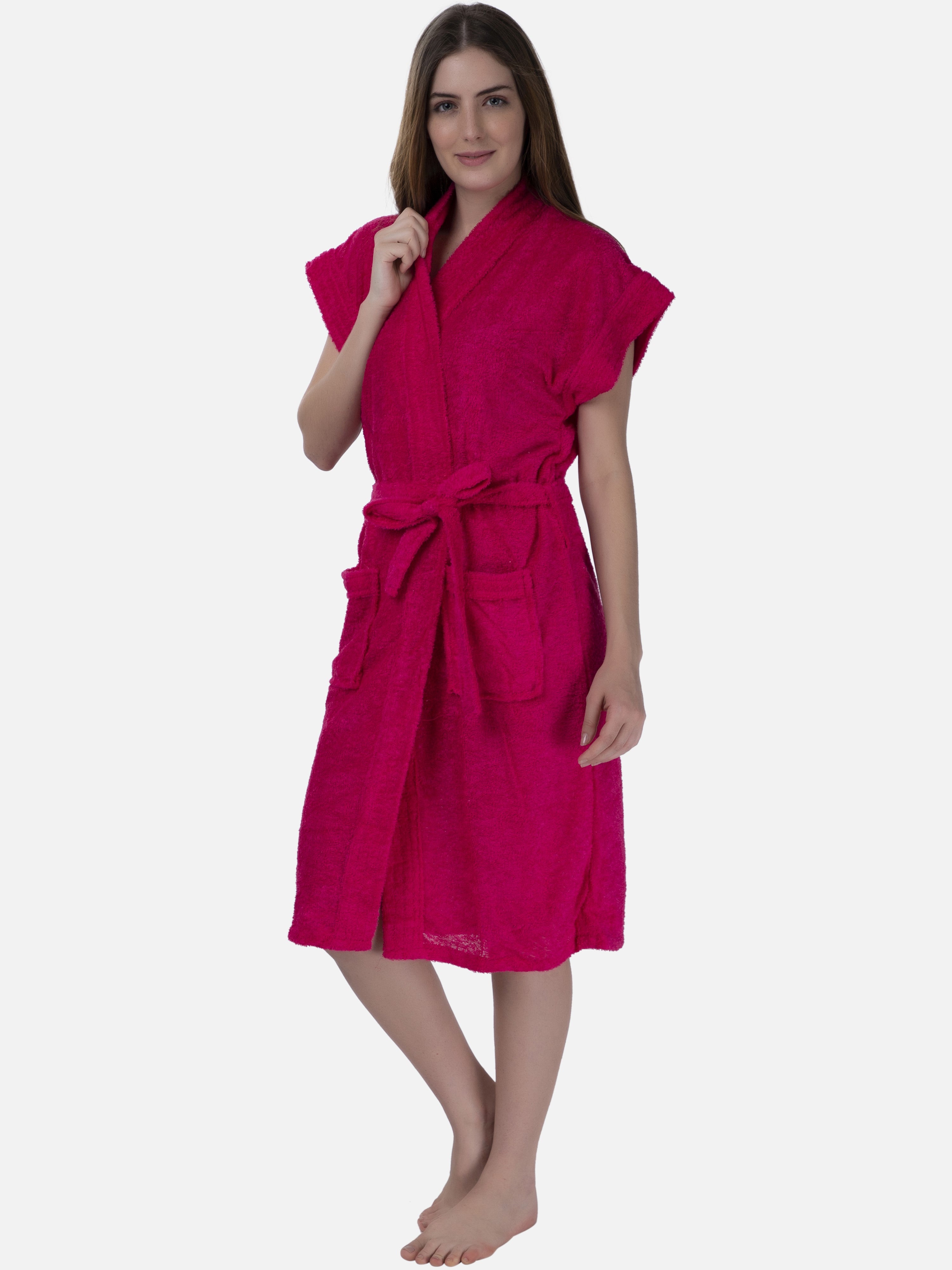Pink Bathrobe Set - Shop Dark Pink Bath Robe Set Online – Poftik